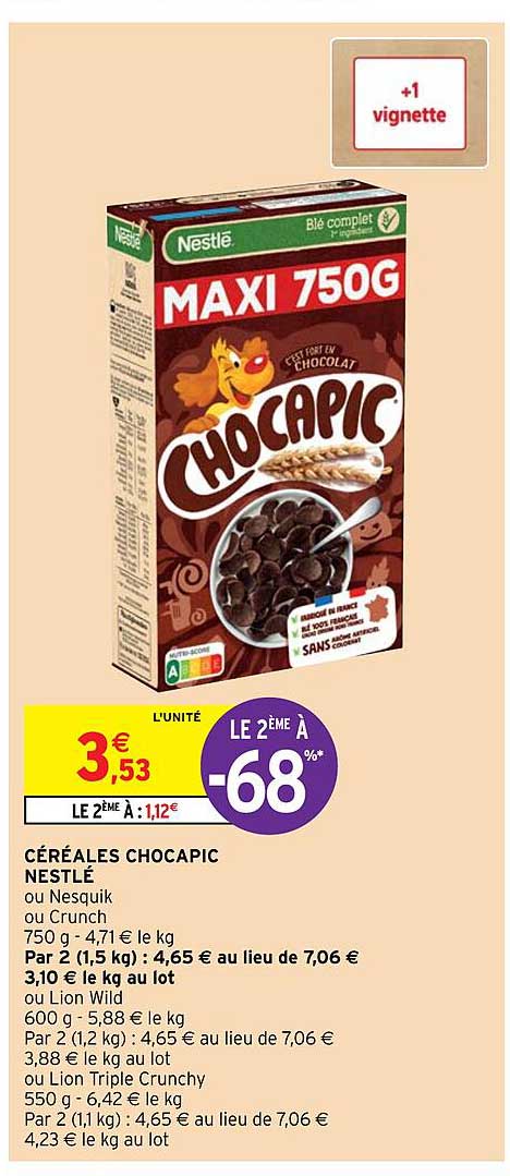 Promo Céréales Chocapic Nestlé chez Intermarché Hyper - iCatalogue.fr