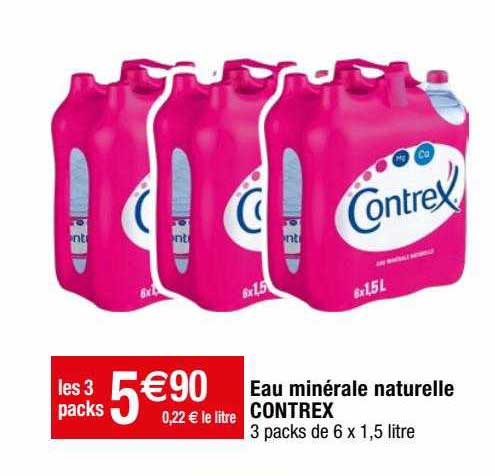 Promo Eau Minérale Naturelle Contrex chez Migros France - iCatalogue.fr
