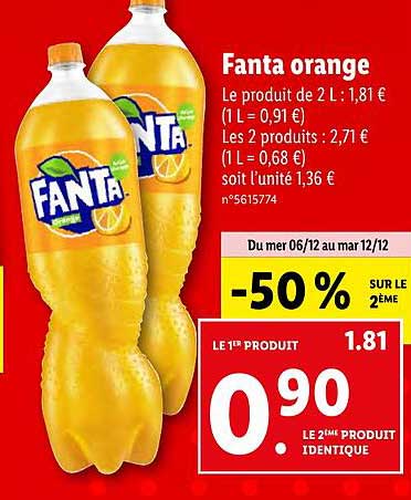 Promo Fanta Orange chez Lidl - iCatalogue.fr