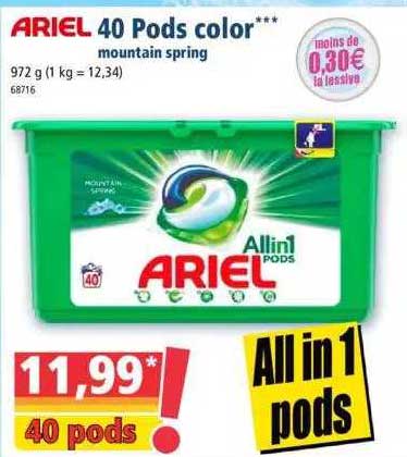 Promo 40 Pods Color Ariel chez Norma - iCatalogue.fr