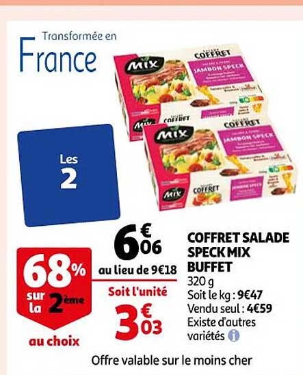Promo Coffret Salade Speck Mix Buffet chez Auchan - iCatalogue.fr