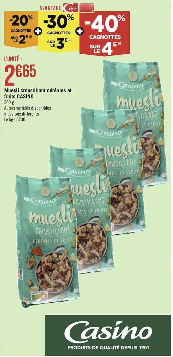 Promo Muesli Croustillant Aux Fruits Bio Belle France chez Coccinelle ...