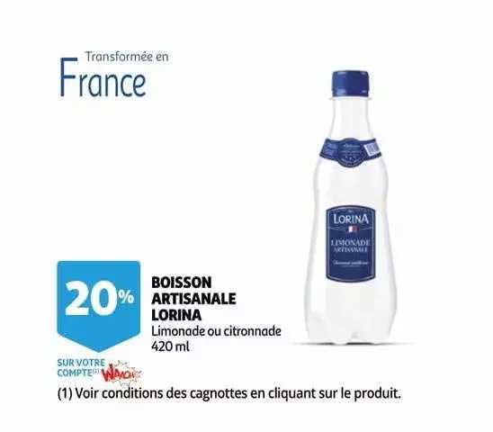 Promo Boisson Artisanale Lorina chez Auchan - iCatalogue.fr