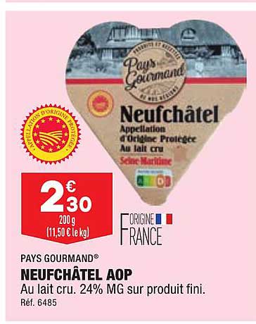 Promo Neufchâtel Aop Pays Gourmand chez Aldi - iCatalogue.fr