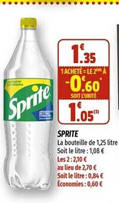 Promo Sprite chez Coccimarket - iCatalogue.fr