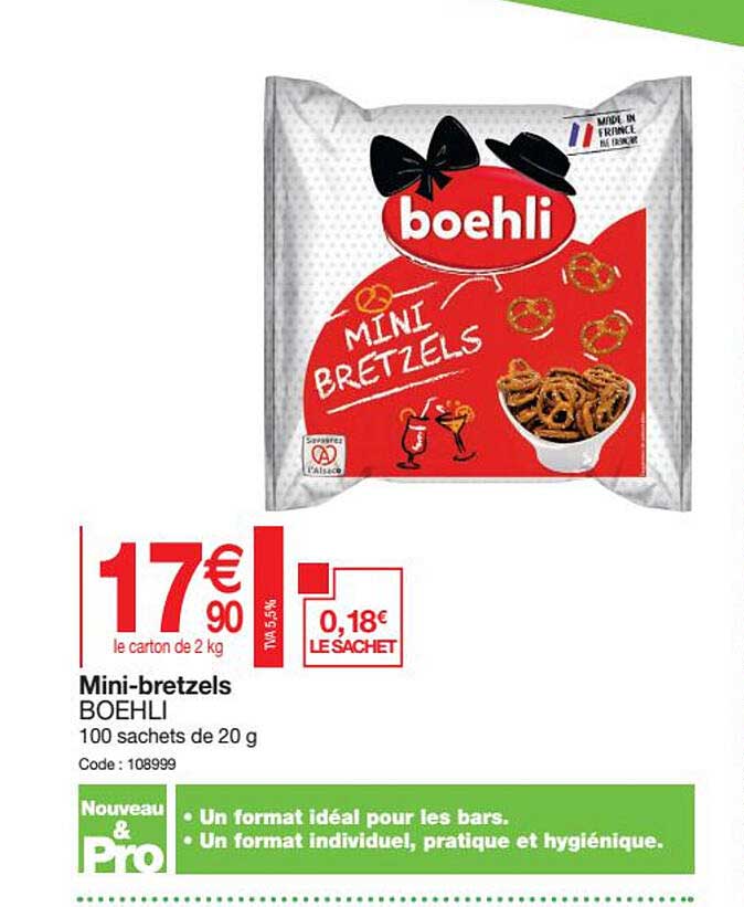 Promo Mini-bretzels Boehli chez Promocash - iCatalogue.fr