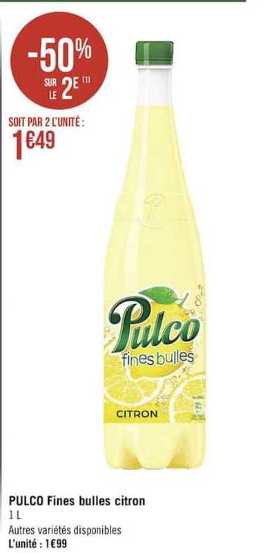 Promo Pulco Fines Bulles Citron chez Casino Supermarchés - iCatalogue.fr
