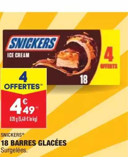 Promo 18 Barres Glacées Snickers chez Aldi - iCatalogue.fr