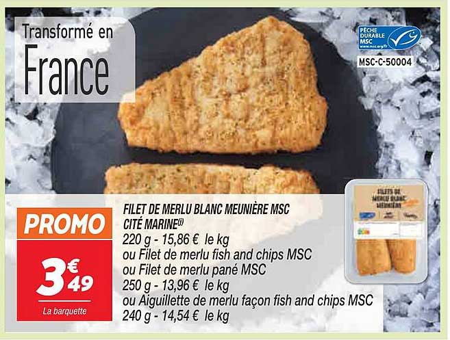 Promo Filet De Merlu Blanc Meunière Msc Cité Marine chez Netto ...