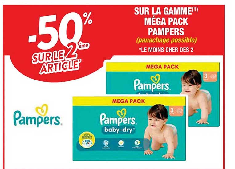 Promo La Gamme Méga Pack Pampers chez Cora - iCatalogue.fr