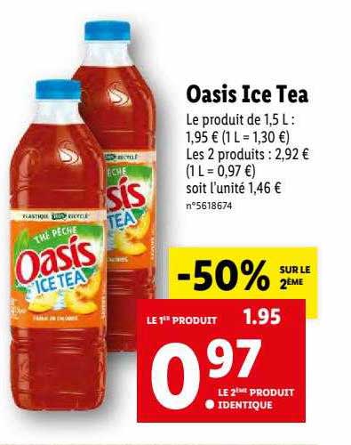 Promo Oasis Ice Tea chez Lidl - iCatalogue.fr