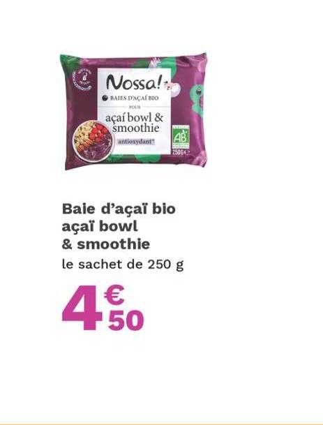 Promo Baie D'açaï Bio Açaï Bowl & Smoothie chez Picard - iCatalogue.fr