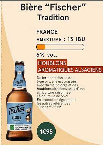 Promo Bière "fischer" Tradition chez Monoprix - iCatalogue.fr