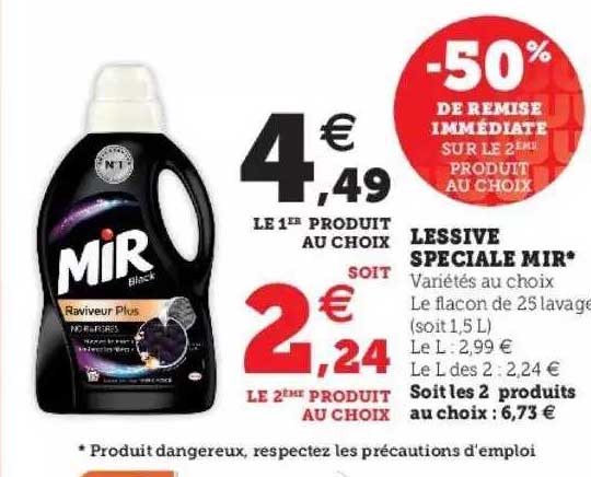 Promo Lessive Spéciale Mir chez Super U - iCatalogue.fr