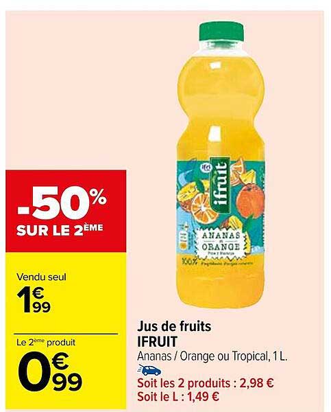Promo Jus De Fruits Ifruit chez Carrefour - iCatalogue.fr