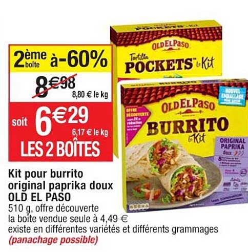 Offre Kit Pour Burritos Eld El Paso Original chez Colruyt