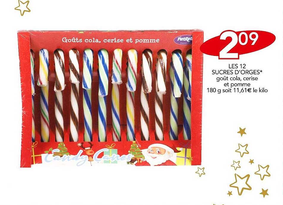 Promo Les 12 Sucres D'orges Goût Cola, Cerise Et Pomme chez Stokomani ...